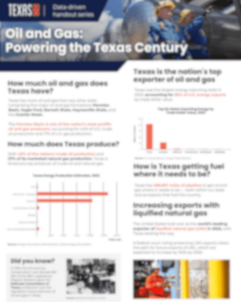 Oil and Gas: Powering the Texas Century - Texas 2036